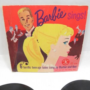 Barbie Sings Book and 45 Records Vintage 1961 - Etsy
