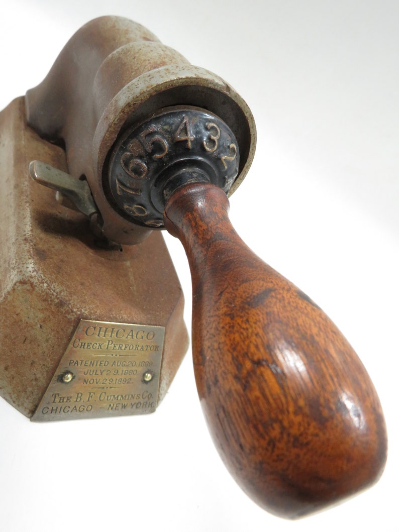 Check Perforator Chicago BF Cummings Antique - Etsy