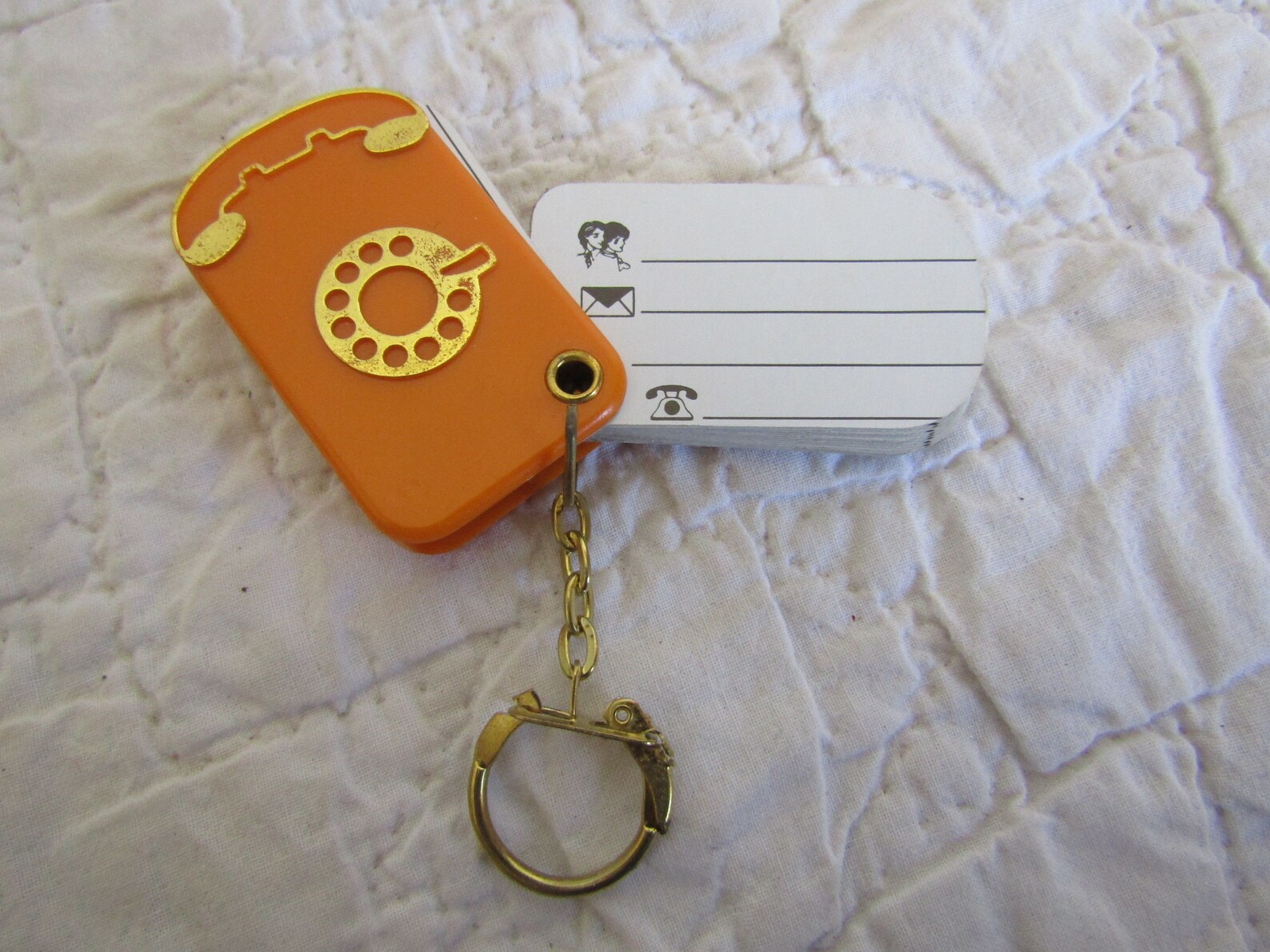 Address Telephone Keyring NOS Vintage | Etsy