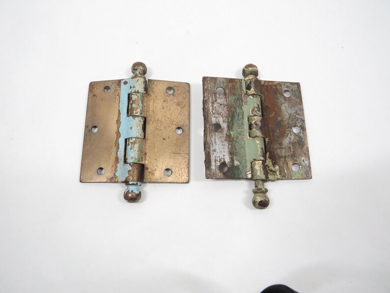 2 Ball Hinges Cast Iron Vintage Salvage - Etsy