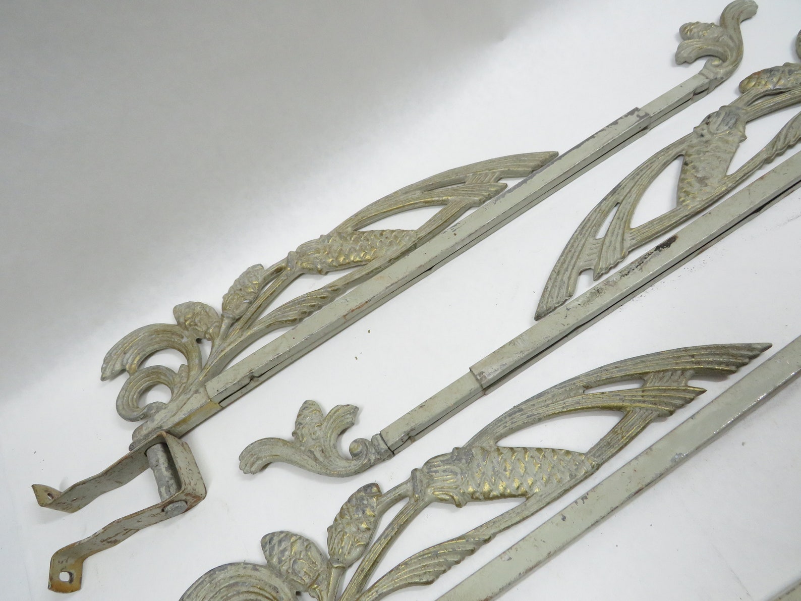 4 Swing Arm Drapery Rods and Brackets Antique Victorian - Etsy