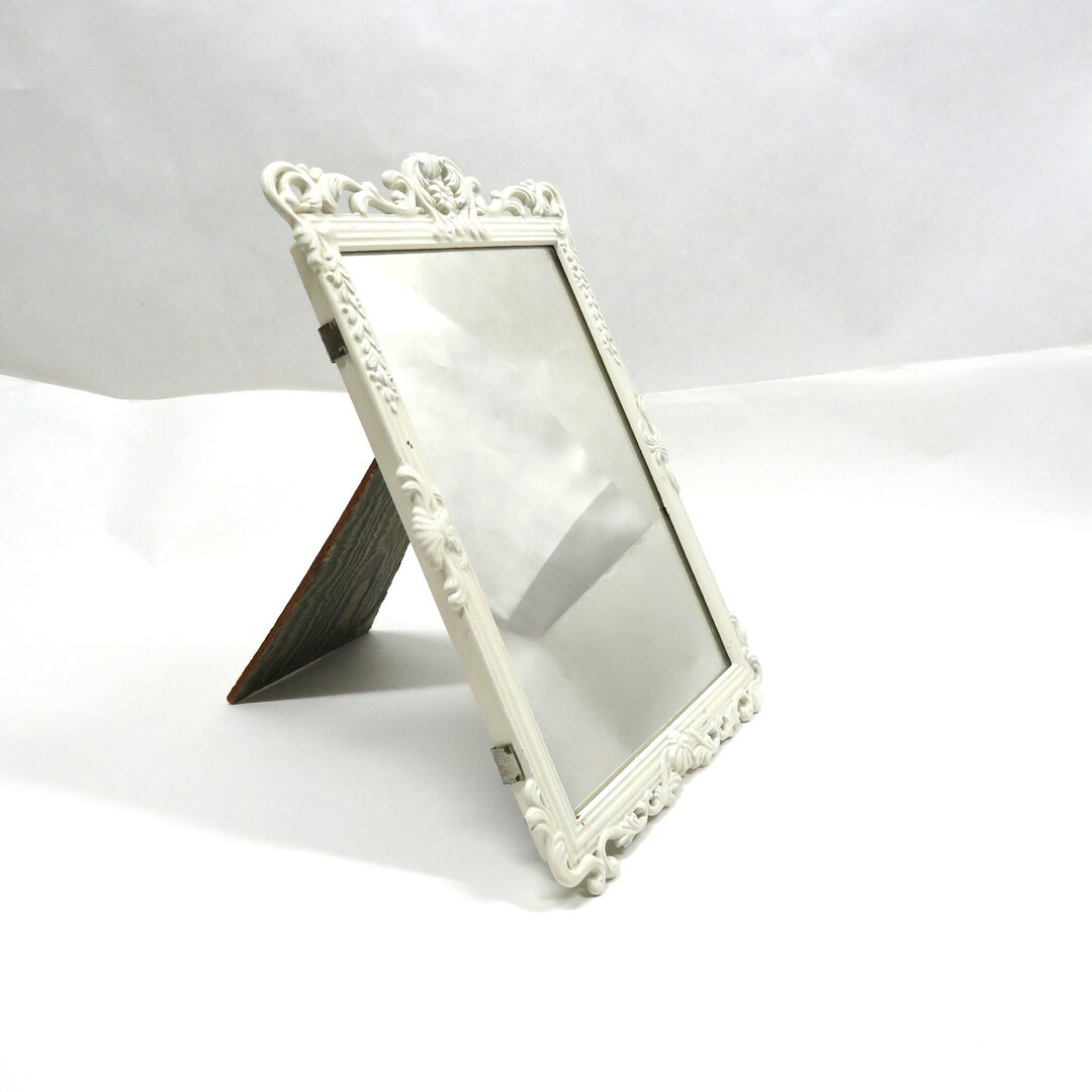 Mirror Easel Back Metal Frame Vintage Collectible - Etsy