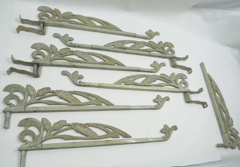 4 Swing Arm Drapery Rods and Brackets Antique Victorian - Etsy