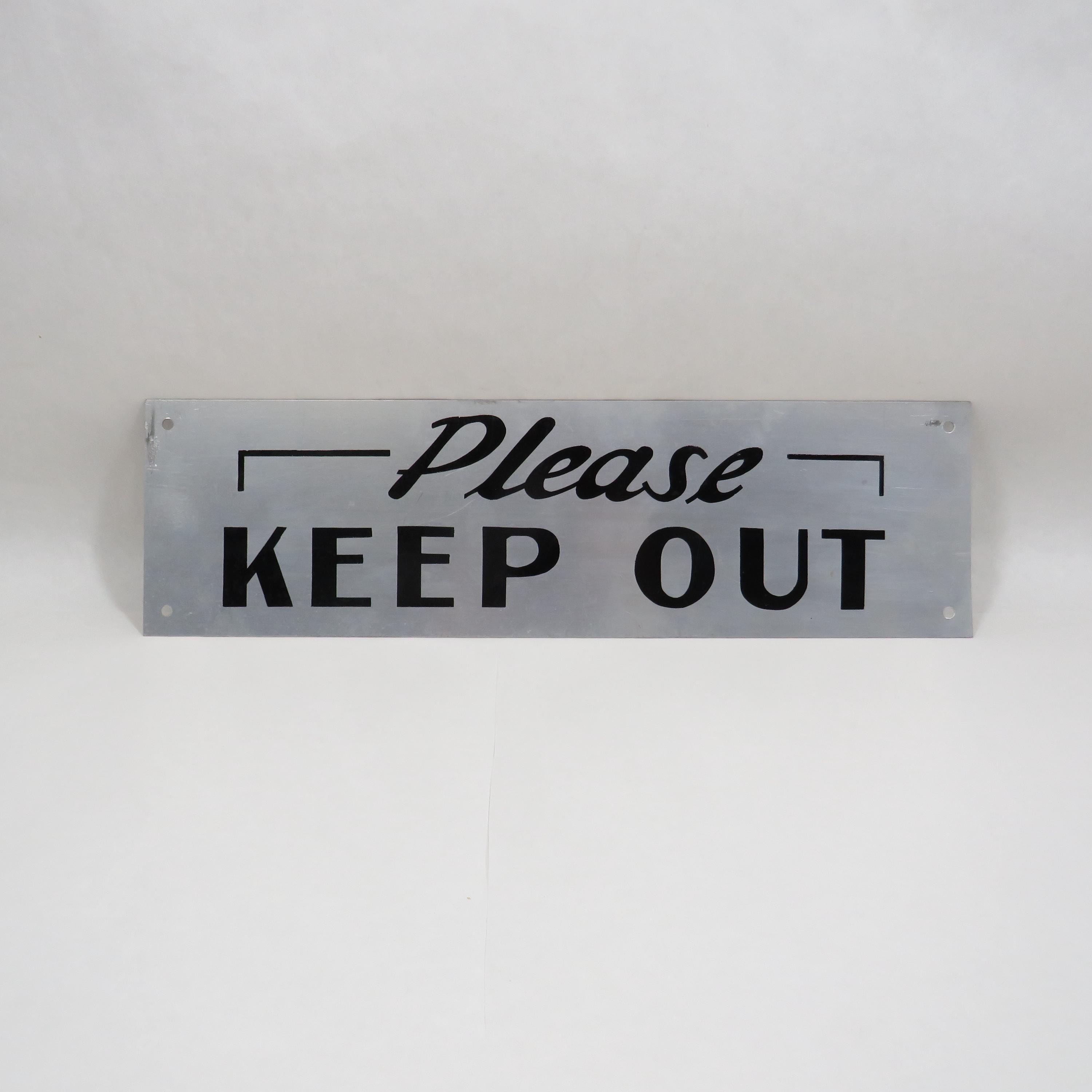 Metal Sign KEEP OUT MCM Vintage Collectible - Etsy