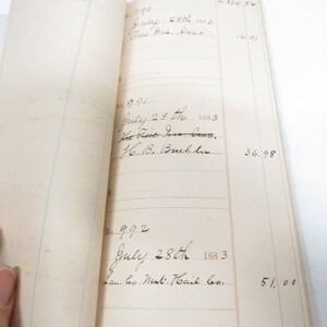 Check Book Ledger 1800's Antique - Etsy