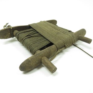 Fishing Line W/ Wood Reel Vintage Primitive - Etsy