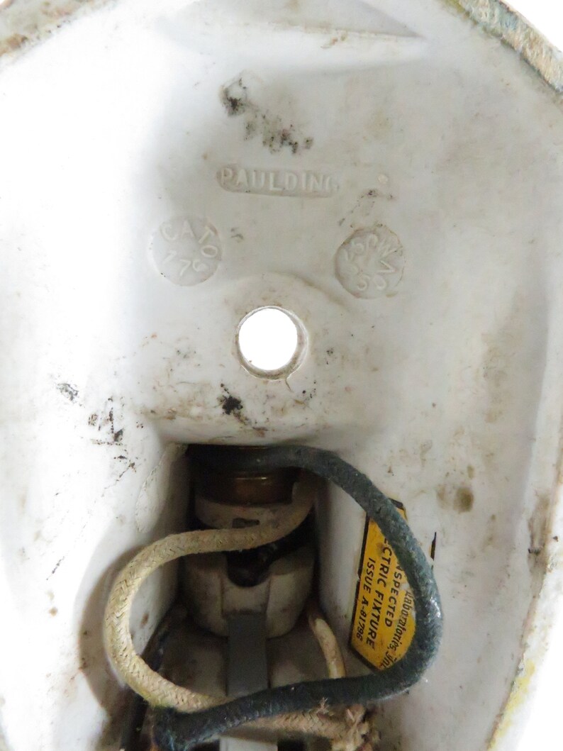 2 Sconces Porcelain Lights Matching Need Rewiring Vintage - Etsy