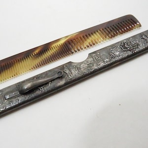 Comb and Case With Pocket Clip Vintage - Etsy