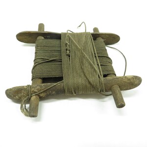 Fishing Line W/ Wood Reel Vintage Primitive - Etsy