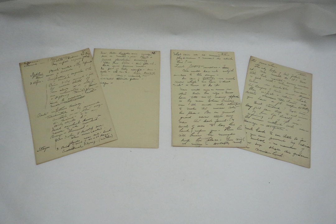 Medical Handwritten Notes Early 1900's 4pages - Etsy