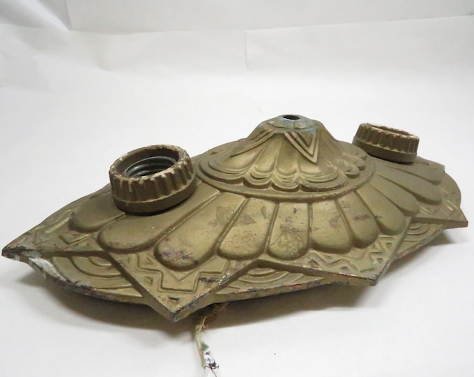 Ceiling Light Art Deco Metal Base Antique - Etsy