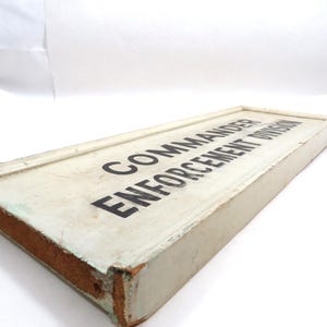 Wood Sign Commander Enforcement Division Vintage Collectible - Etsy