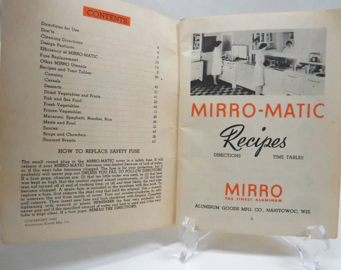 Mirro-matic Pressure Pan Recipe Book Vintage - Etsy