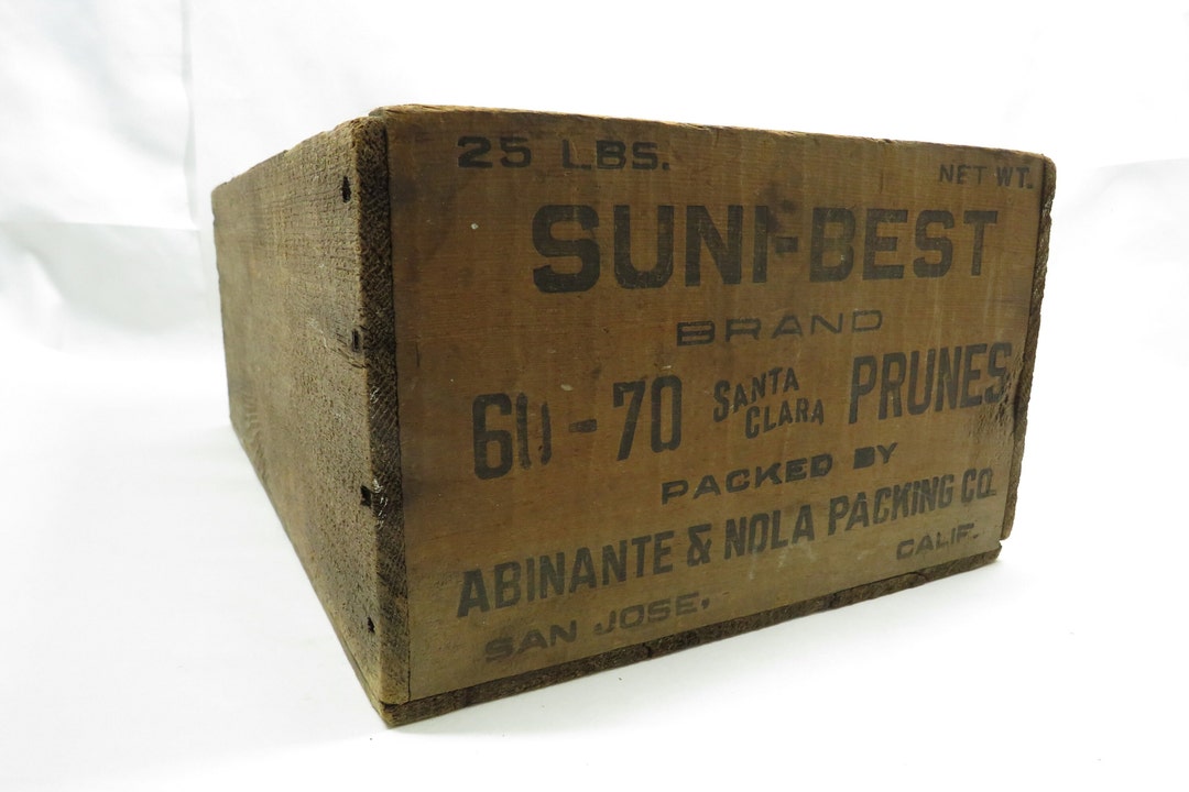 Wood Box Storage Suni Best Advertising Antique Crate - Etsy