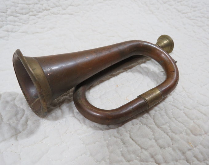 Bugle Brass and Copper Miniature Vintage - Etsy
