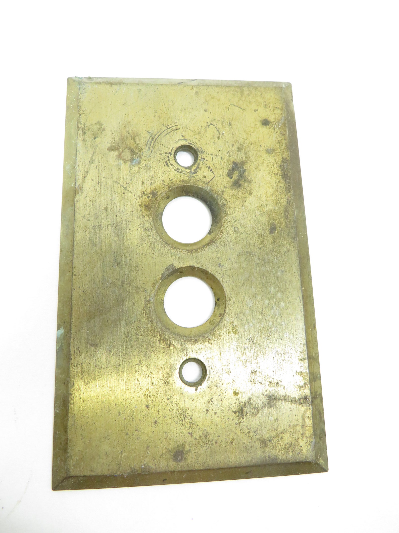 Electric Plate Push Button Brass Salvage Vintage - Etsy
