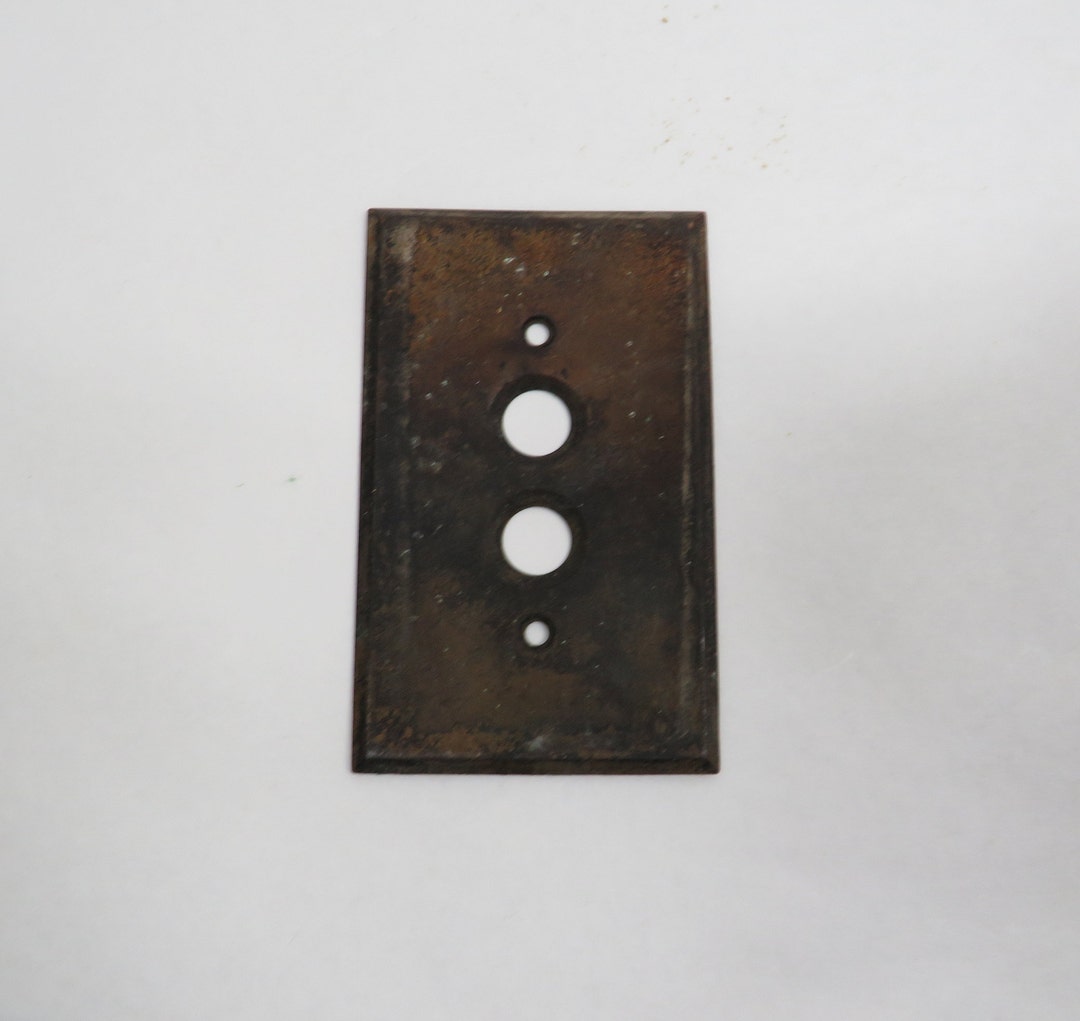 Electric Plate Push Button Brass Salvage Vintage * - Etsy