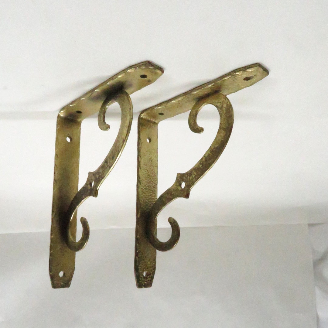 2 Vintage Metal Brackets Vintage Marked Italy - Etsy