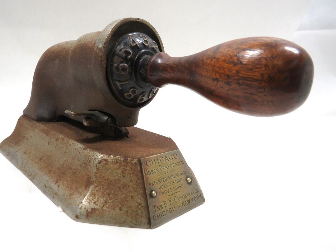Check Perforator Chicago BF Cummings Antique - Etsy