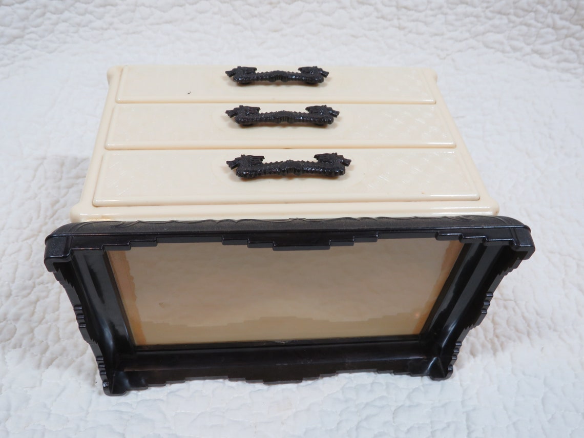 Celluloid Jewelry Box with Drawers Vintage | Etsy