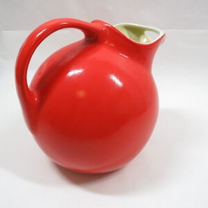 Hall's Kitchenware Red Ceramic Pitcher Vintage - Etsy