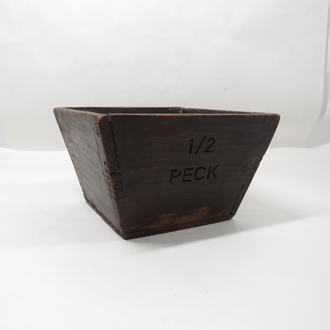 Wood Box Primitive 1/2 Peck Measurement Antique Collectible - Etsy