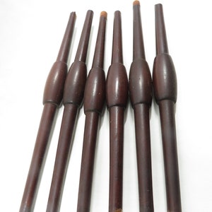 6 Spindles Dowels Shaped Wood Vintage - Etsy