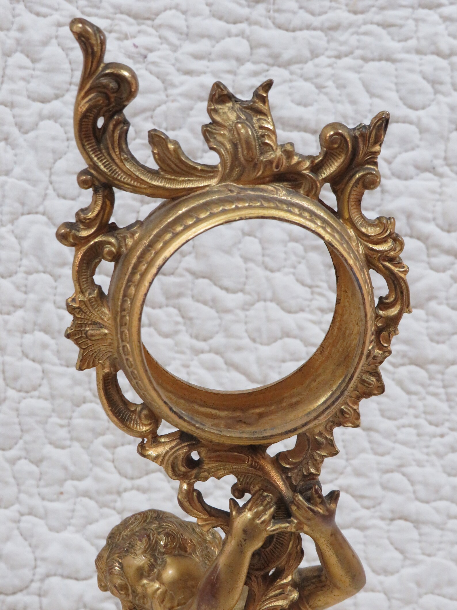 Cherub Metal Clock Stand Figure Vintage | Etsy