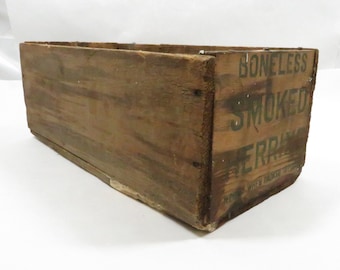 Vintage Wood Crate Antique Advertising Primitive Storage Box for ...