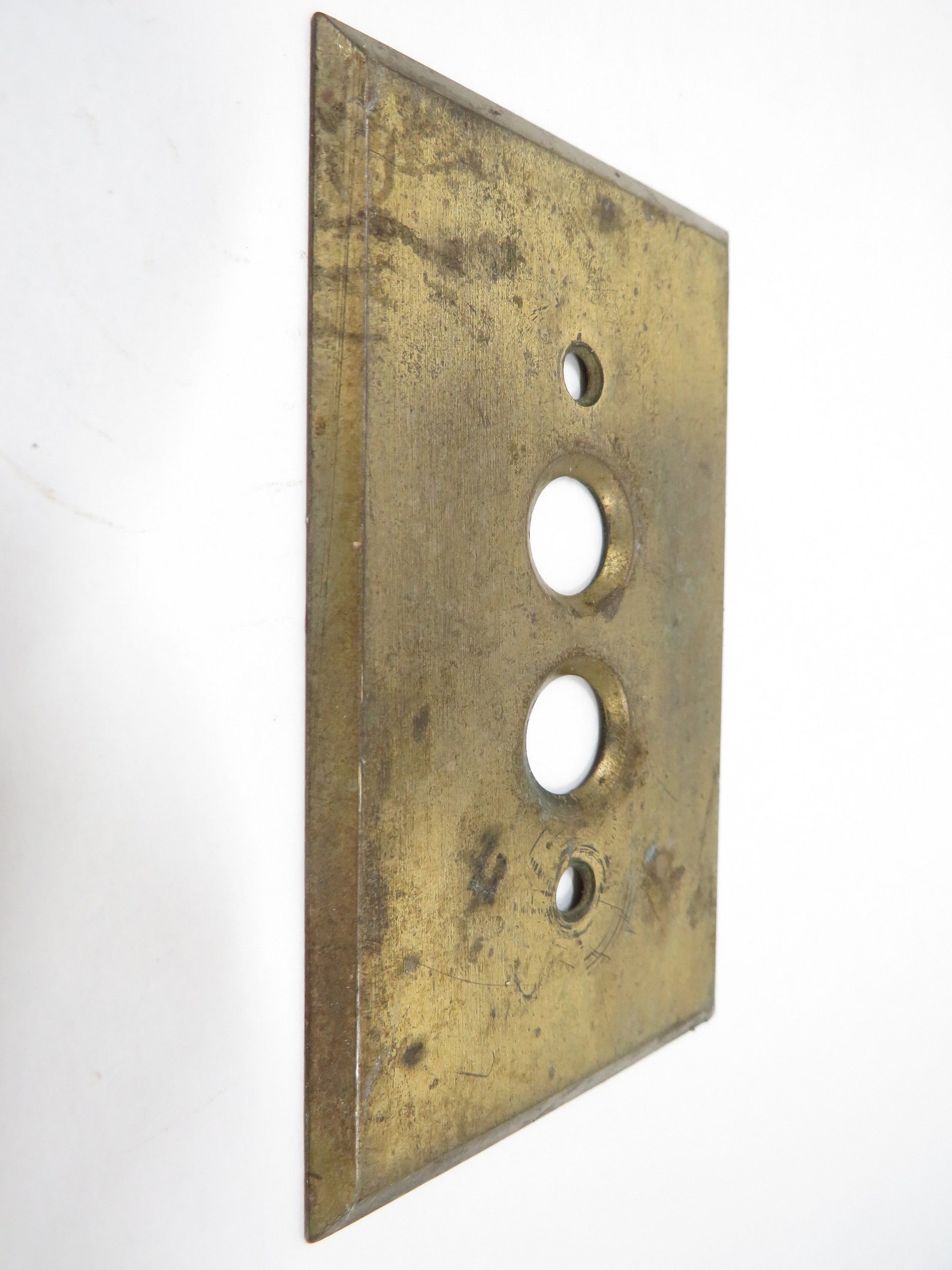 Electric Plate Push Button Brass Salvage Vintage - Etsy