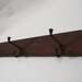 3 Hook Rack Wood Metal Vintage - Etsy