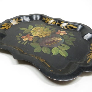 Tole Painted Tray Vintage Collectible - Etsy