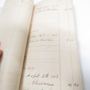 Check Book Ledger 1800's Antique - Etsy