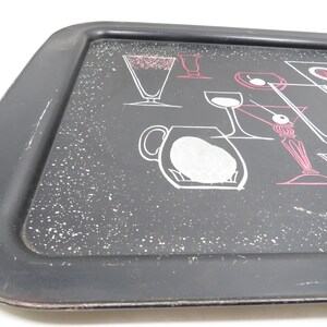 Bar Tray Metal Mid Century Vintage Collectible - Etsy