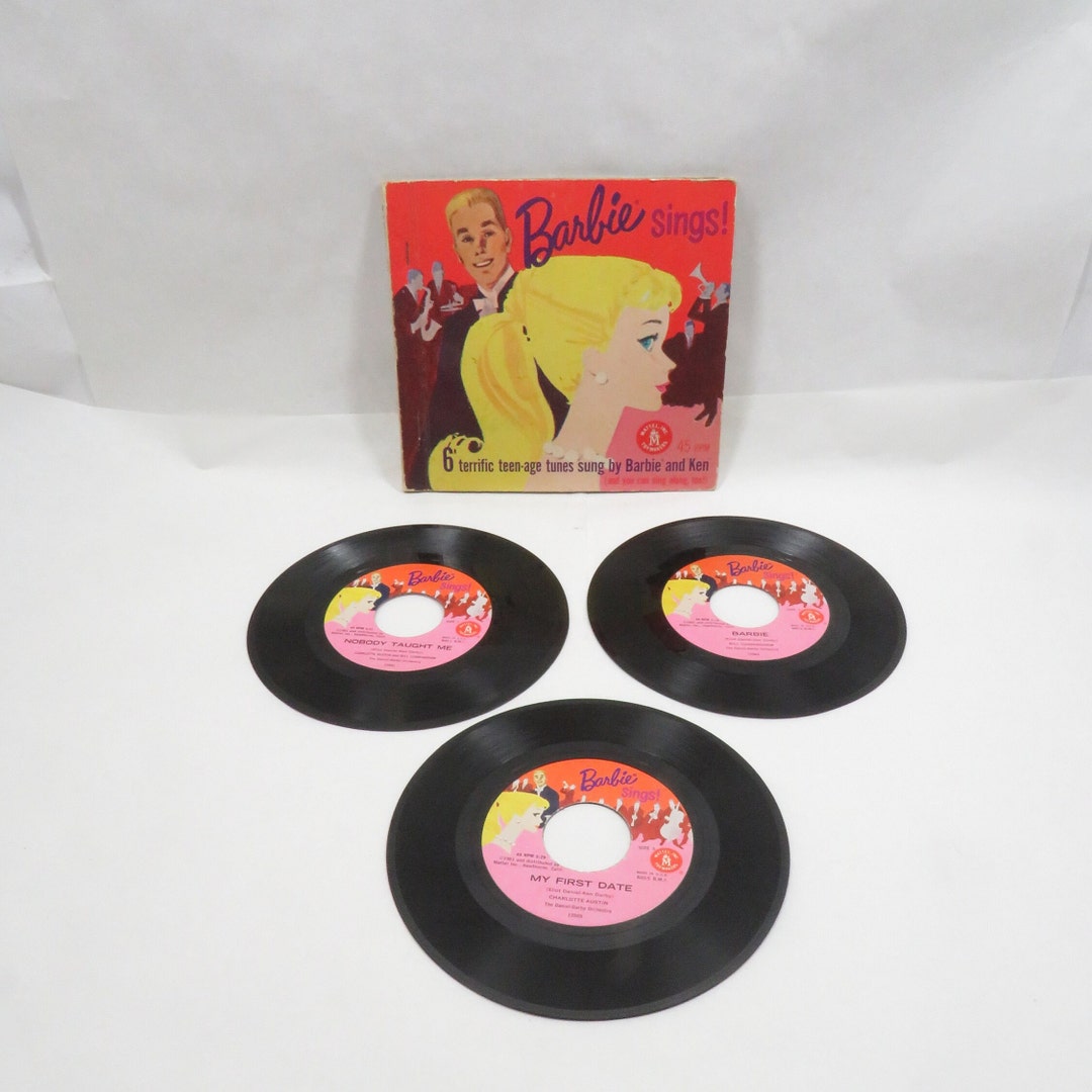 Barbie Sings Book and 45 Records Vintage 1961 - Etsy