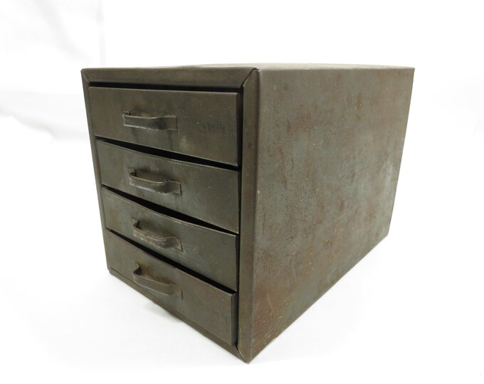 Metal Drawer Case Small Vintage Storage - Etsy