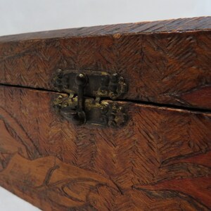 Flemish Art Pyrography Box Floral Design Vintage Not Perfect - Etsy