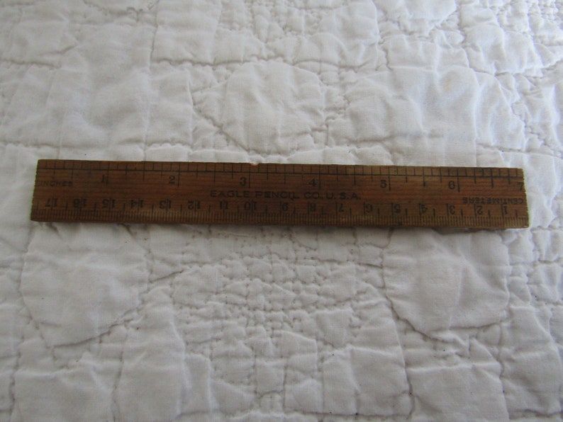 Wood Ruler 7 Eagle Pencil Co Vintage | Etsy