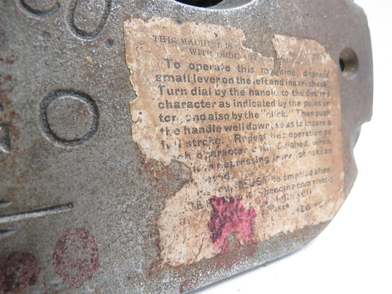 Check Perforator Chicago BF Cummings Antique - Etsy