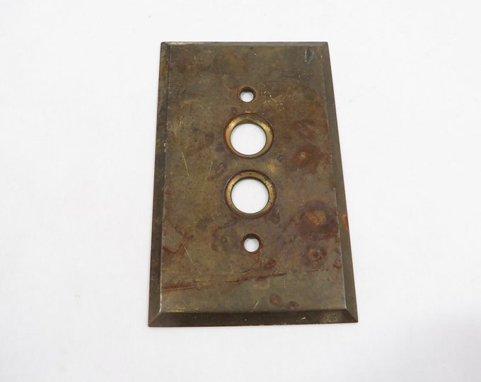Electric Plate Push Button Brass Salvage Vintage * - Etsy