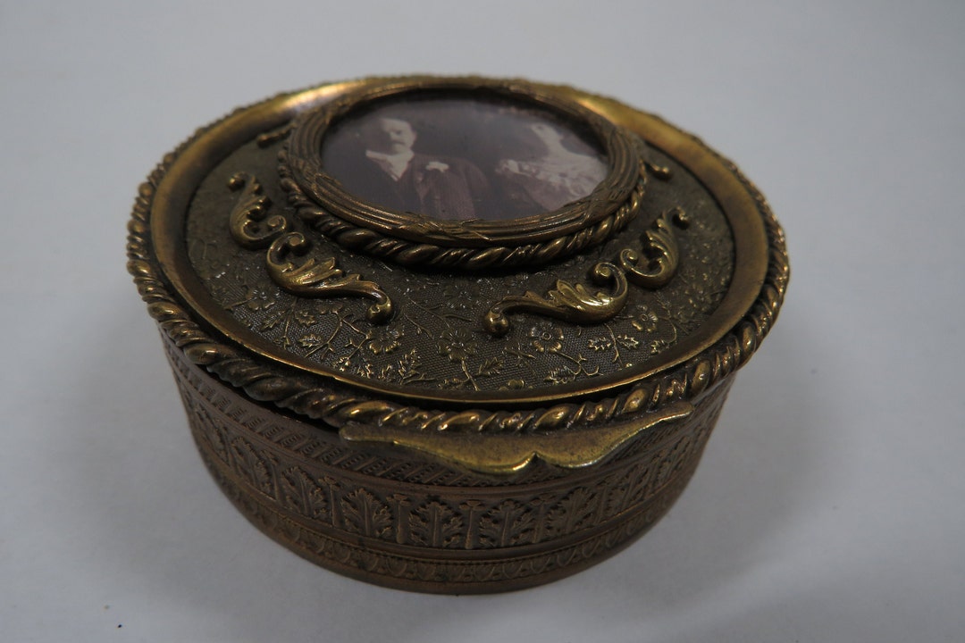 Trinket Box Brass Bronze French Vintage Item Cottage Granny Core - Etsy