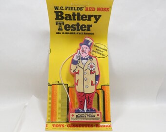 Vintage WC Fields 1974 Red Nose Battery Tester Factory Sealed - Etsy