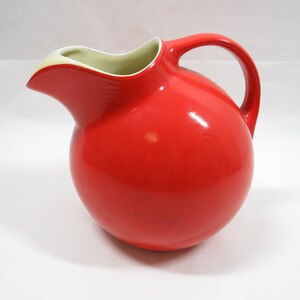 Hall's Kitchenware Red Ceramic Pitcher Vintage - Etsy