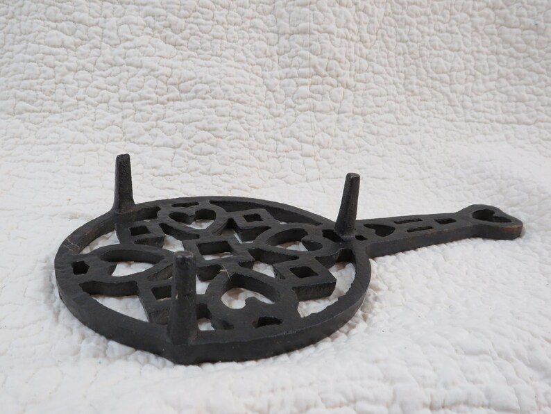 Trivet Cast Iron Large Vintage - Etsy