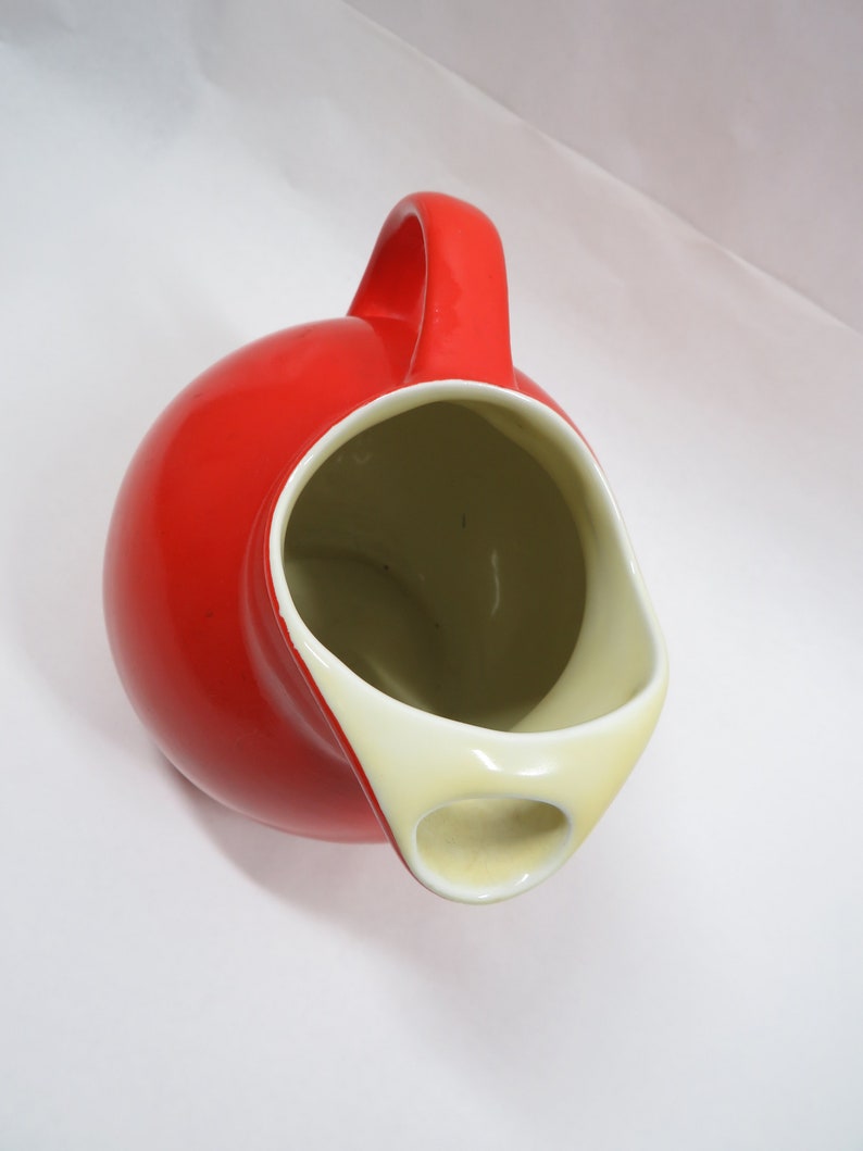 Hall's Kitchenware Red Ceramic Pitcher Vintage - Etsy