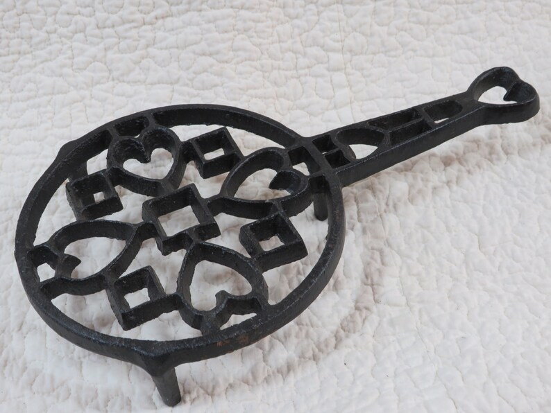 Trivet Cast Iron Large Vintage - Etsy
