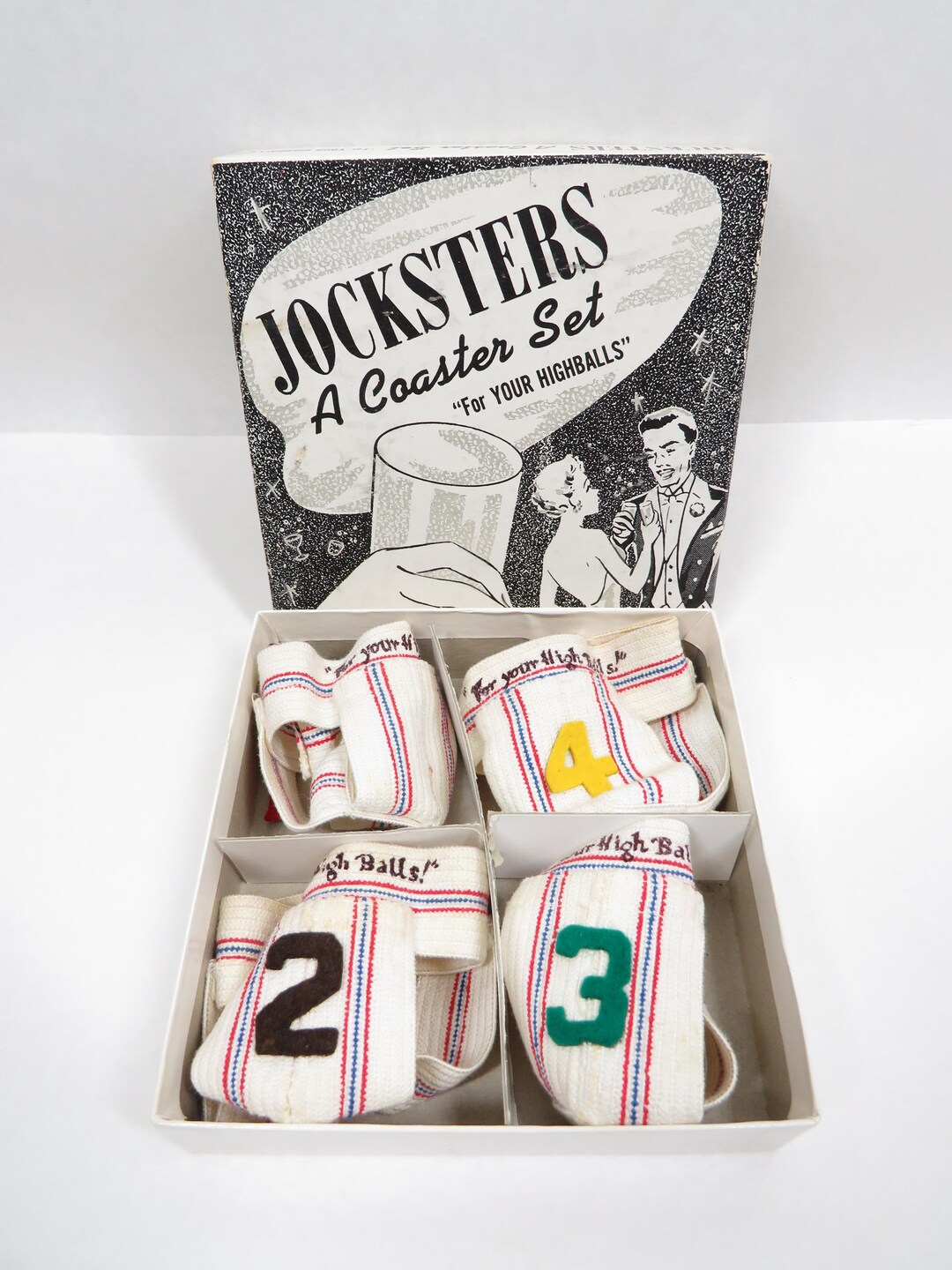 MCM Humor Coaster Set Jocksters Vintage Collectible - Etsy