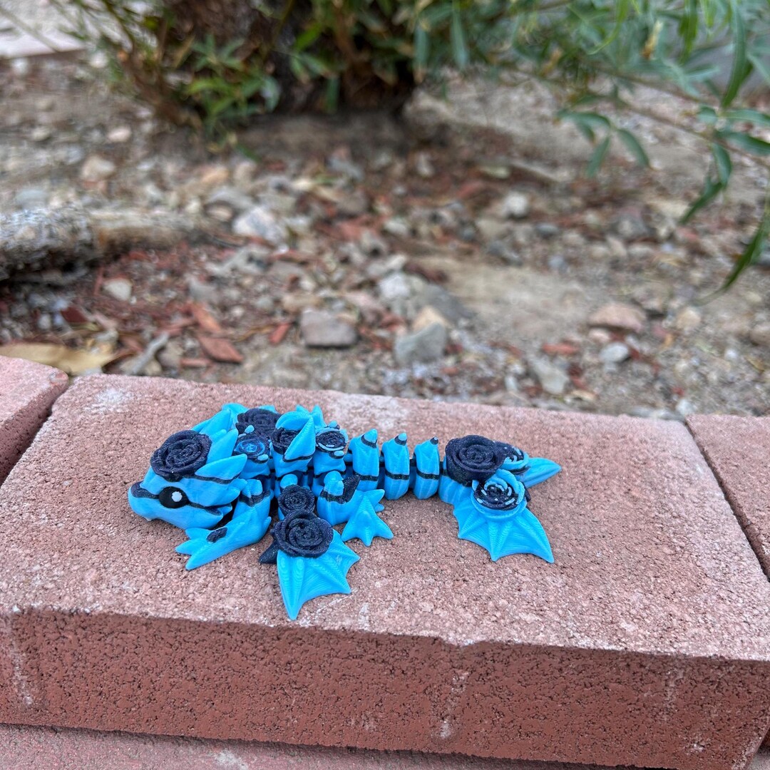 Rose Dragon - Articulated & Flexible 3D Printed Fantasy Creature - Etsy
