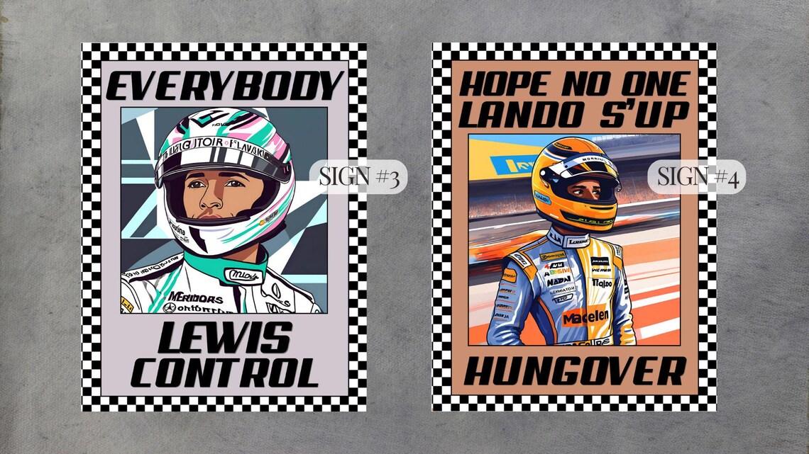 F1 Formula 1 Birthday Party Decor Signs Pun-y Customizable and ...