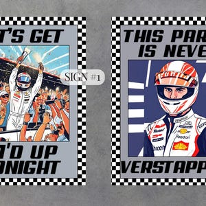F1 Formula 1 Birthday Party Decor Signs Pun-y Customizable and ...